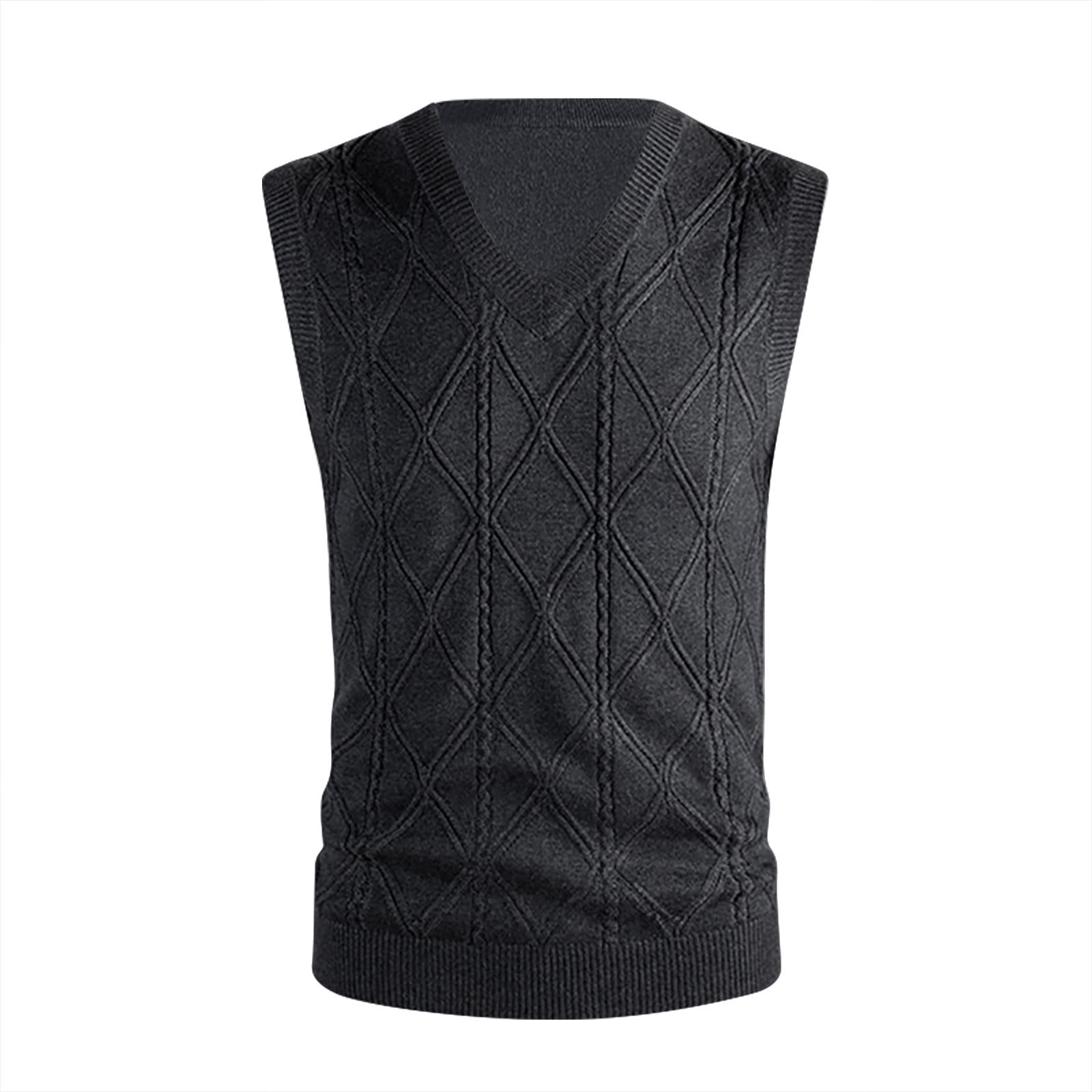 ameIAEA Men's Sweater Vest V Neck Cable Knitted Sleeveless Solid Color ... ameIAEA Men's Sweater Vest V Neck Cable Knitted Sleeveless Solid Color ...