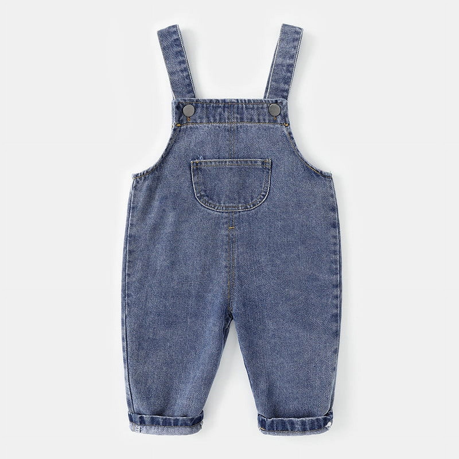 ameIAEA Newborn Infant Baby Boy Girl Bib Denim Overalls Button Suspender Pants Toddler Jean ...