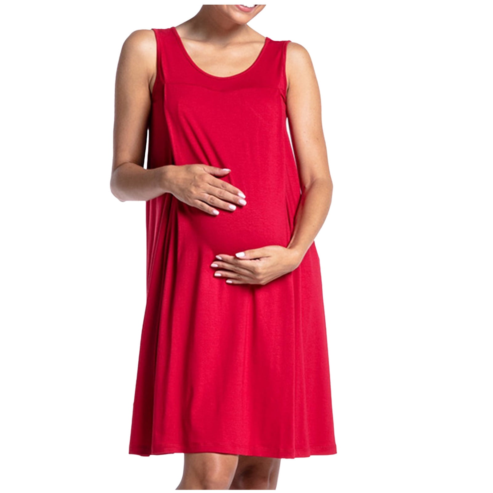 ameIAEA Nursing Nightgown for Women Sleeveless Tank Pregnancy Dresses ...