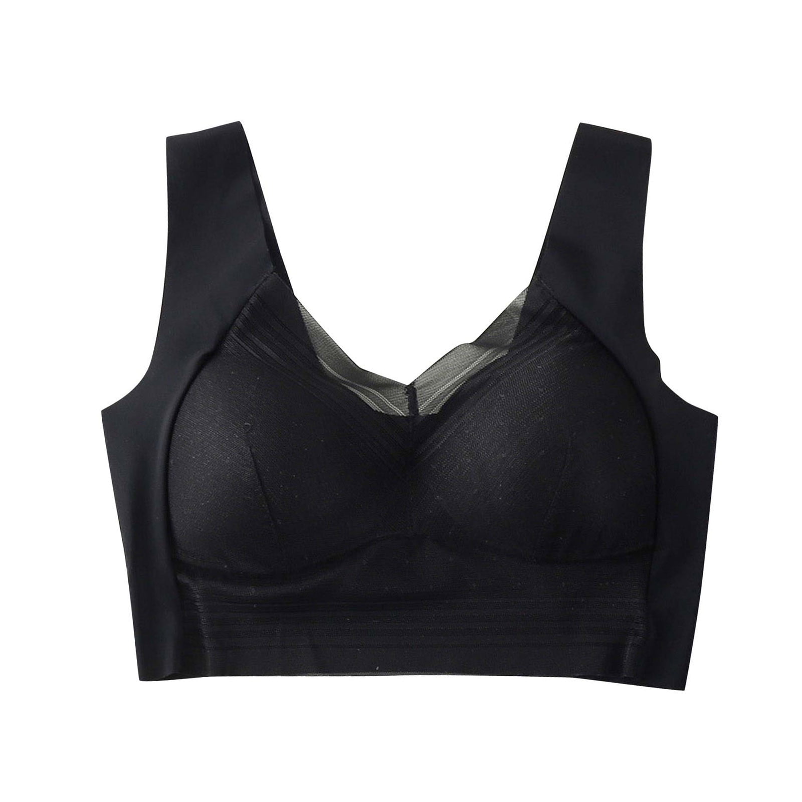 Ameiaea Seamless Bras For Women No Underwire Supportive Sport Bra V Neck Comfort Full Coverage