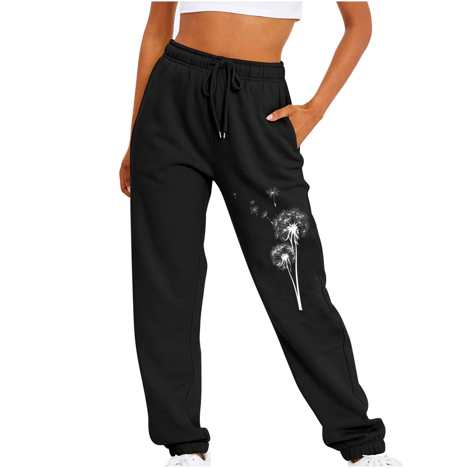 ameIAEA Sweatpants for Women with Pocket Drawstring High Waisted Baggy ...