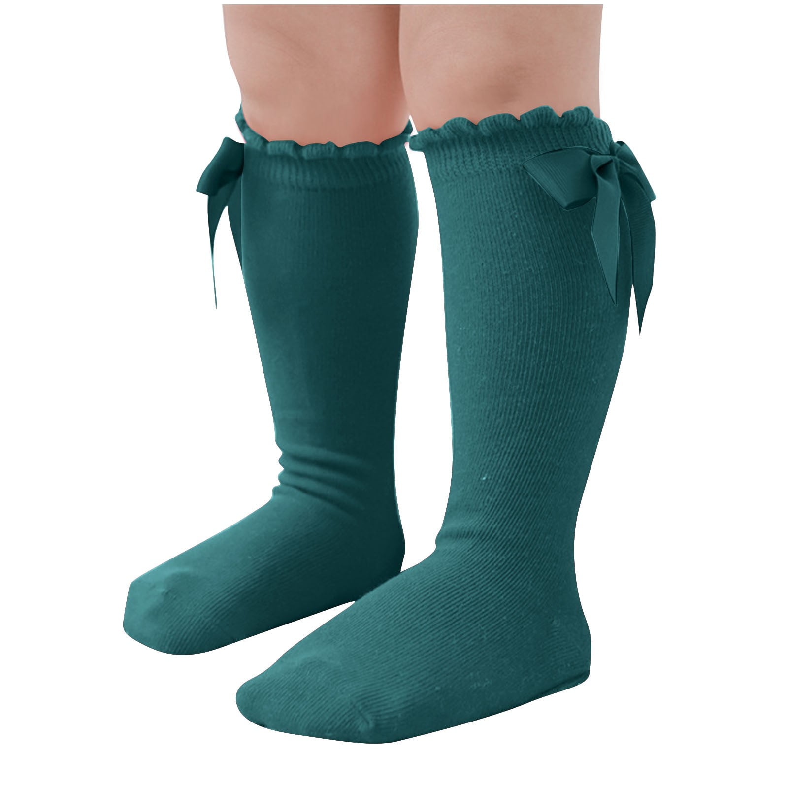 ameIAEA Toddler Baby Girl's Bows Knee High Sock Kids Cotton Long Socks ...