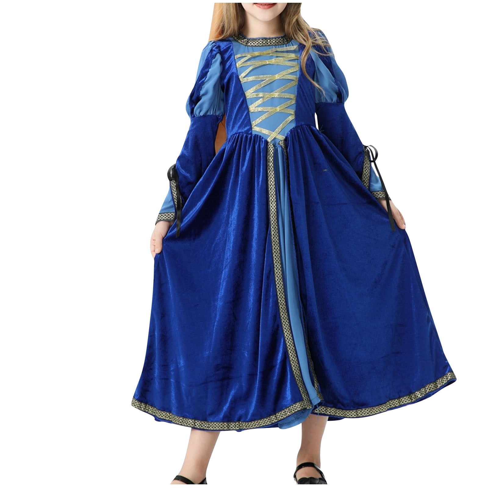 ameIAEA Toddler Kids Girl Medieval Renaissance Princess Dress Long ...