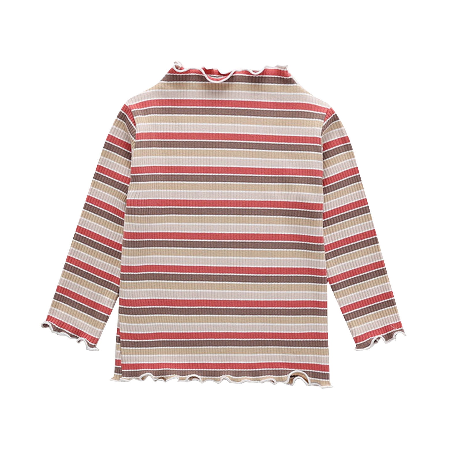 ameIAEA Toddler Kids Girls Long Sleeve T-Shirts Color Block Striped ...