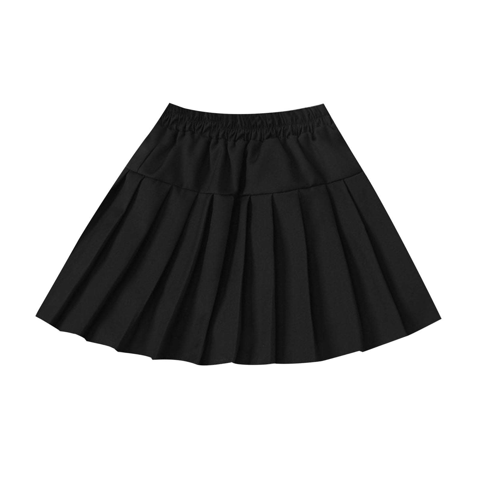 ameIAEA Toddler Kids Girls Pleated Skirt Elastic Waisted A-Line School Uniform Mini Skirts 2-15Y ...