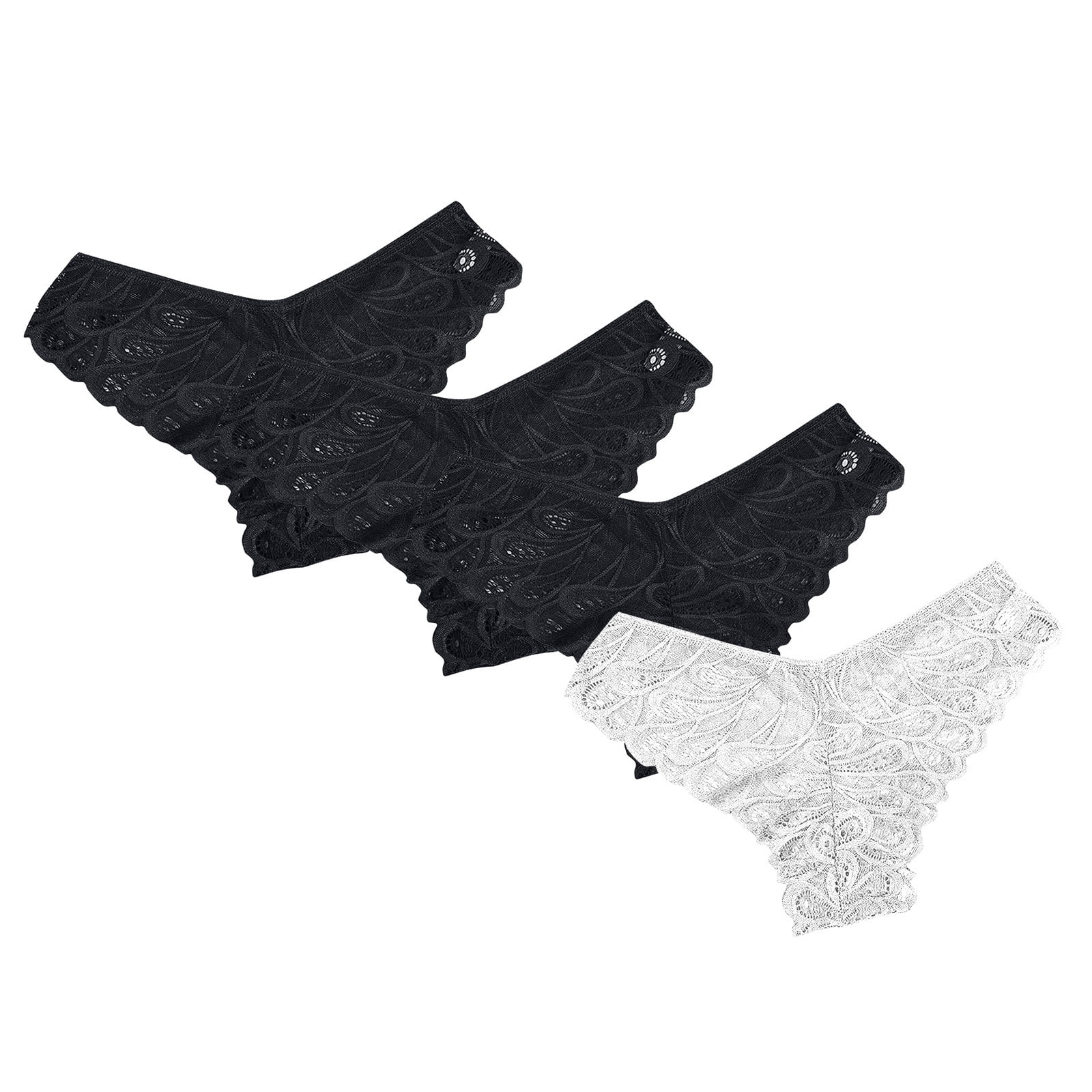 ameIAEA Women's Breathable Seamless Thong Panties V Waisted Hollow Out ...