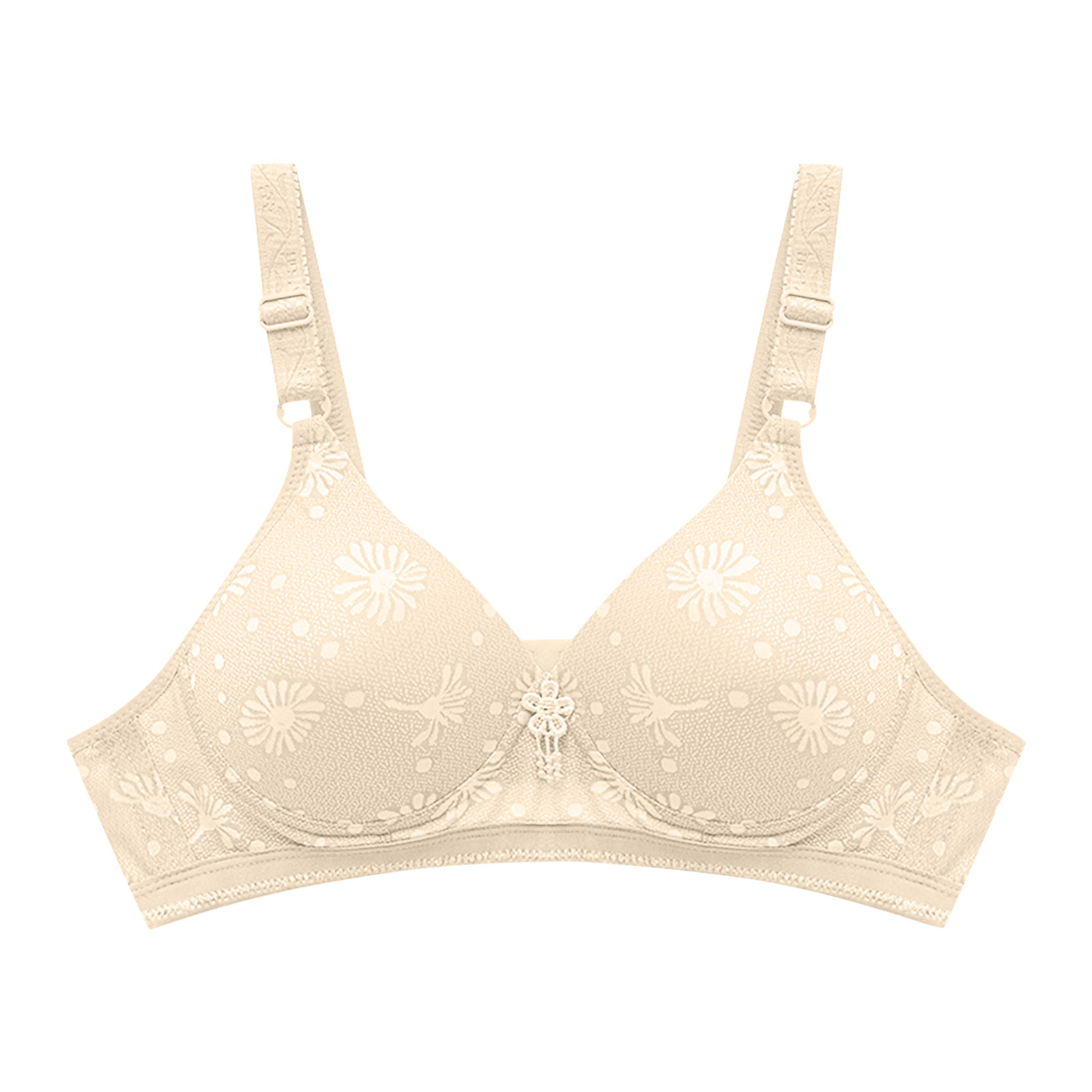 ameIAEA Women's Wireless Full-Coverage Bra V Neck Push Up Everyday Wear ...