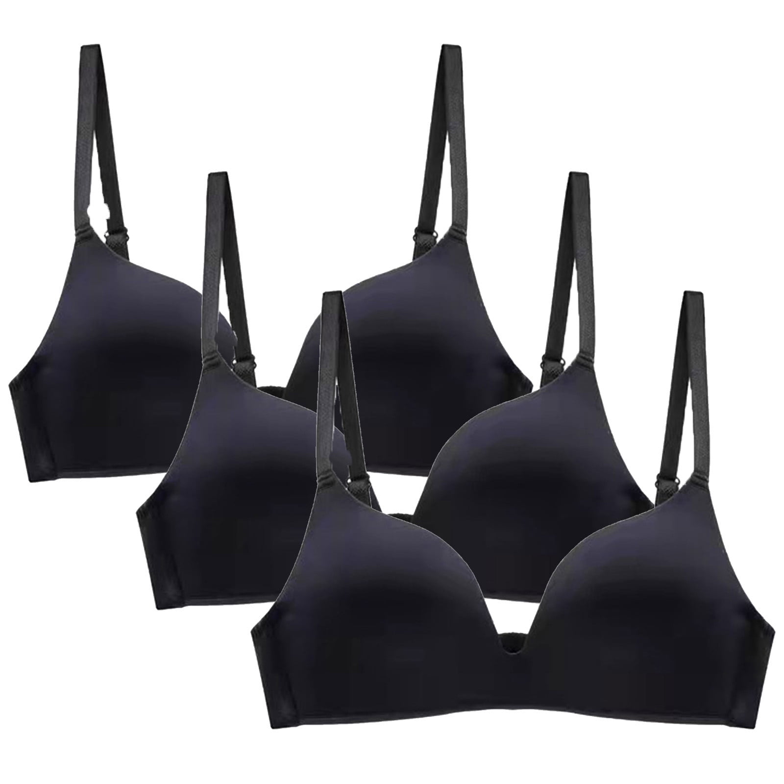 ameIAEA Womens 3 Pack Seamless T Shirt Bras Full Coverage Push Up ...