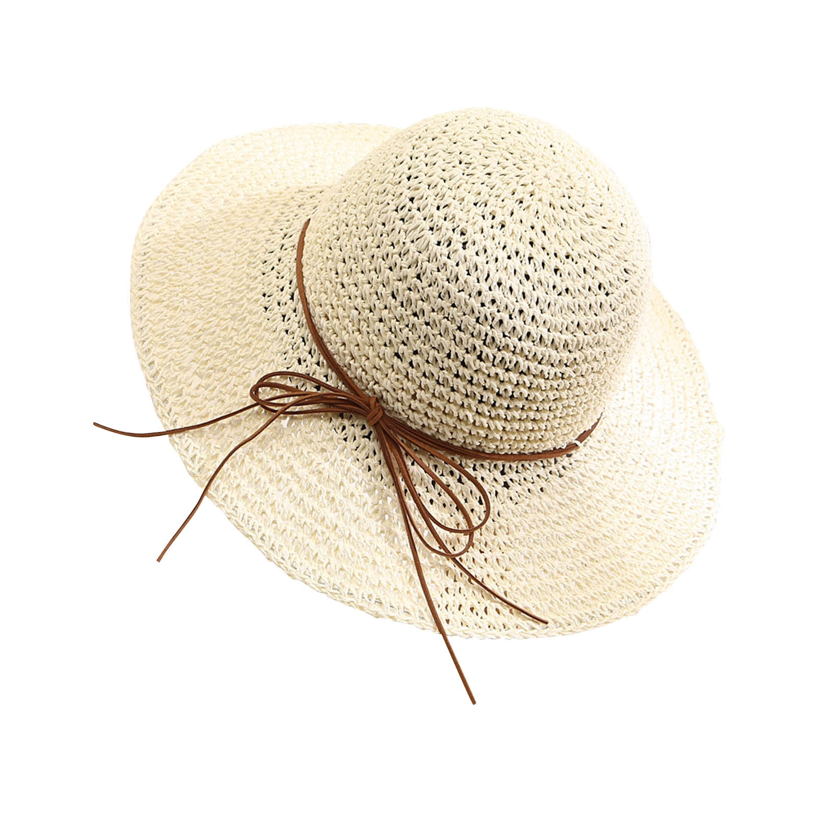 ameIAEA Womens Sun Hat Packable Wide Brim Sun Protection Straw Hat for ...