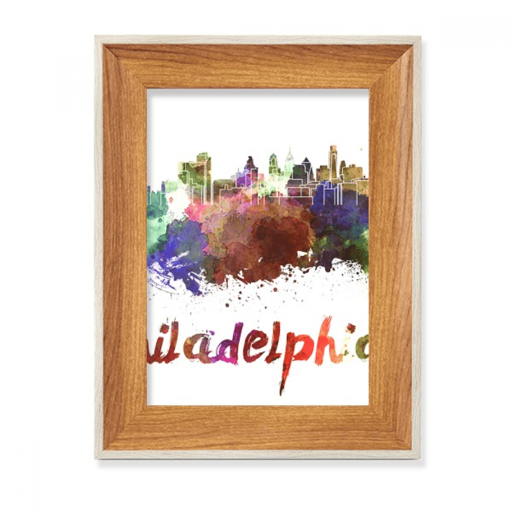 amecity watercolor desktop wooden photo frame display picture art ...