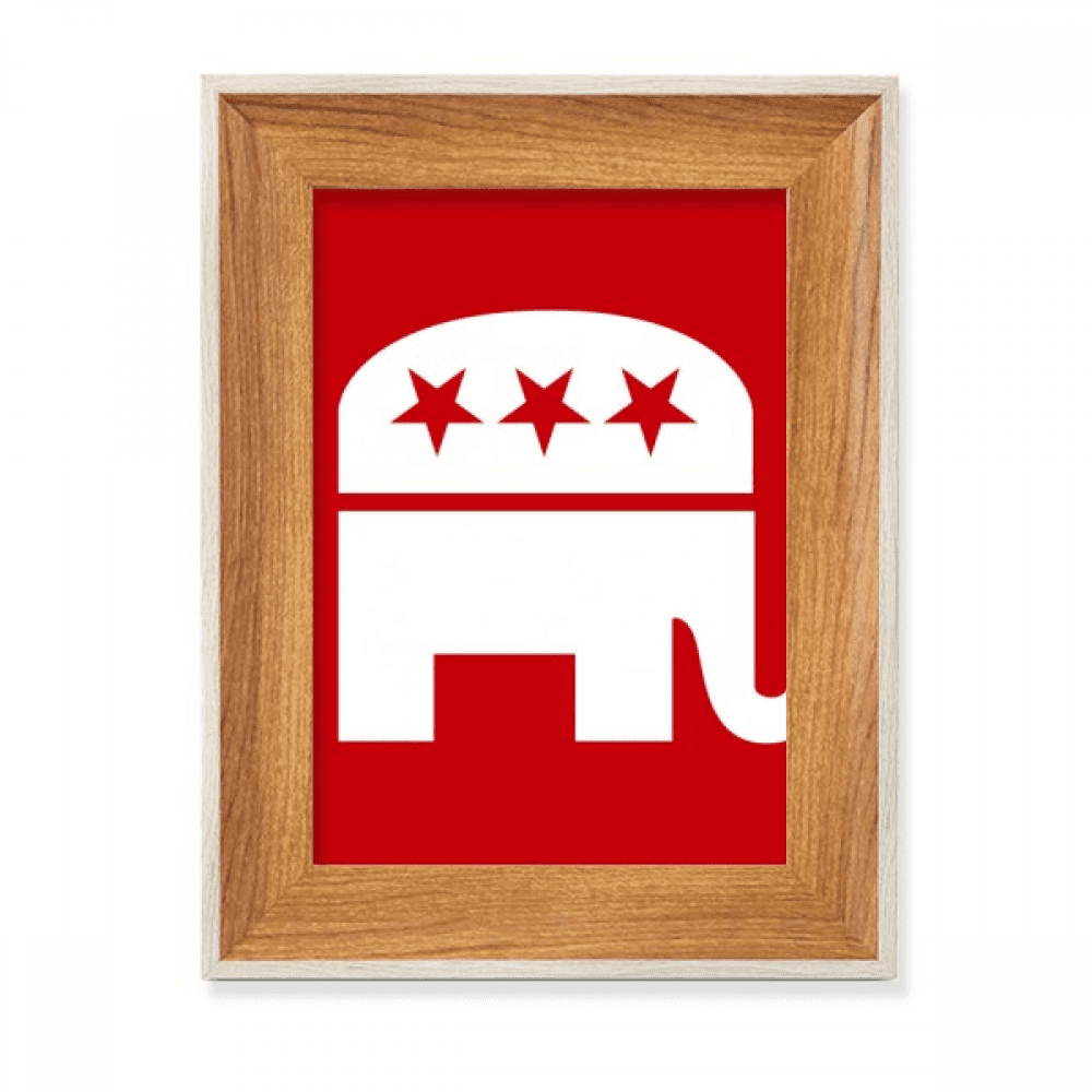 ameelephant emblem republican party red desktop wooden photo frame ...