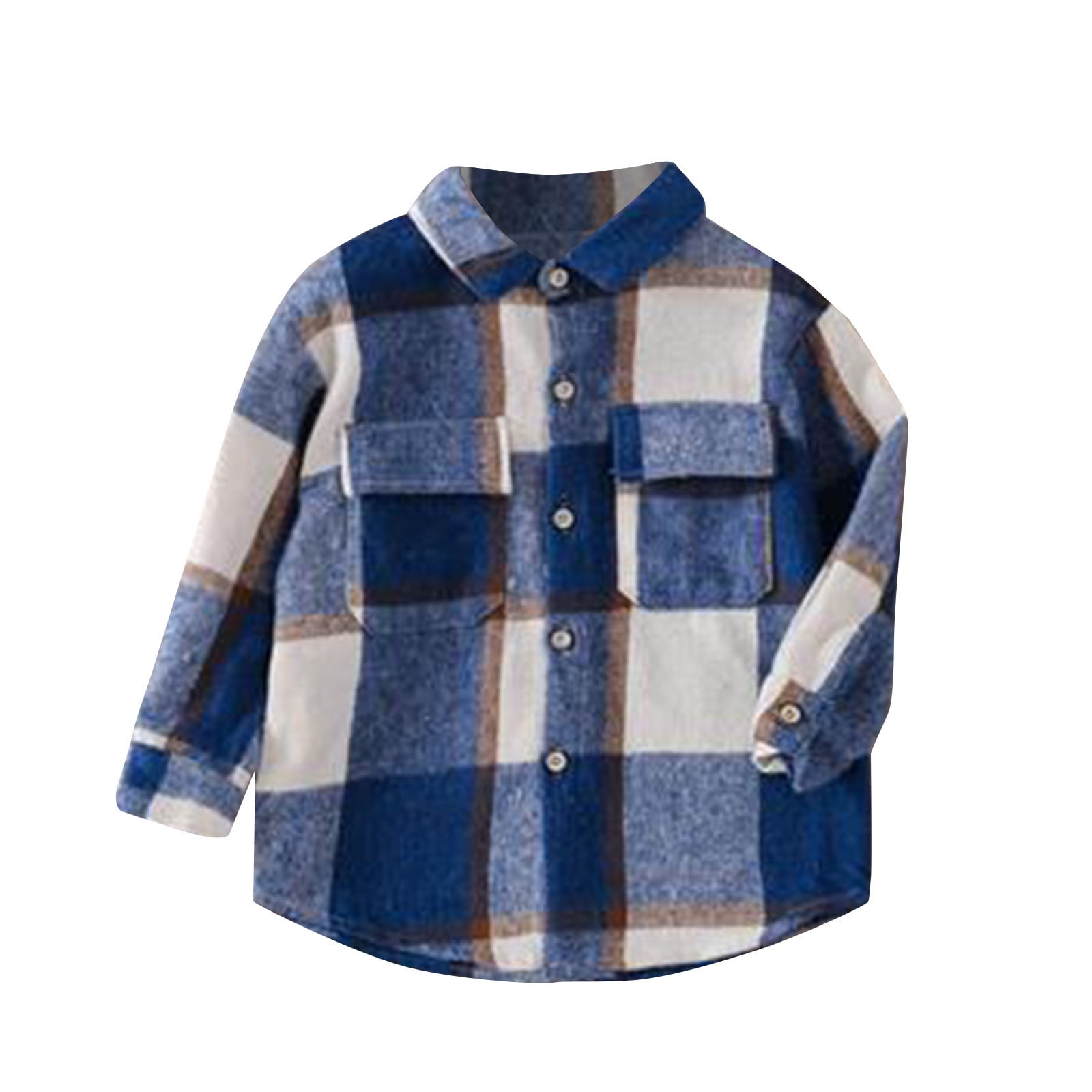 amelAEA Kids Toddler Baby Boys Girls Flannel Shirt Jacket Plaid ...