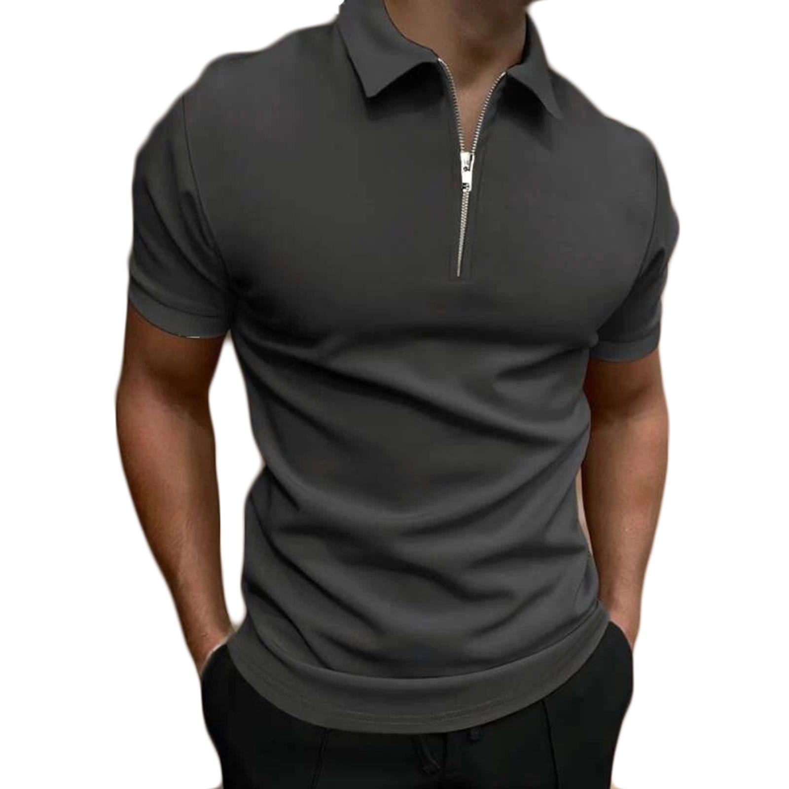 ameIAEA Summer Shirts for Men Short Sleeve Casual Golf Collared Shirt ...