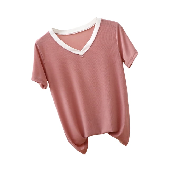 ameIAEA Women's Sleep T Shirts Short Sleeve Comfy Pajamas Tops Summer ...