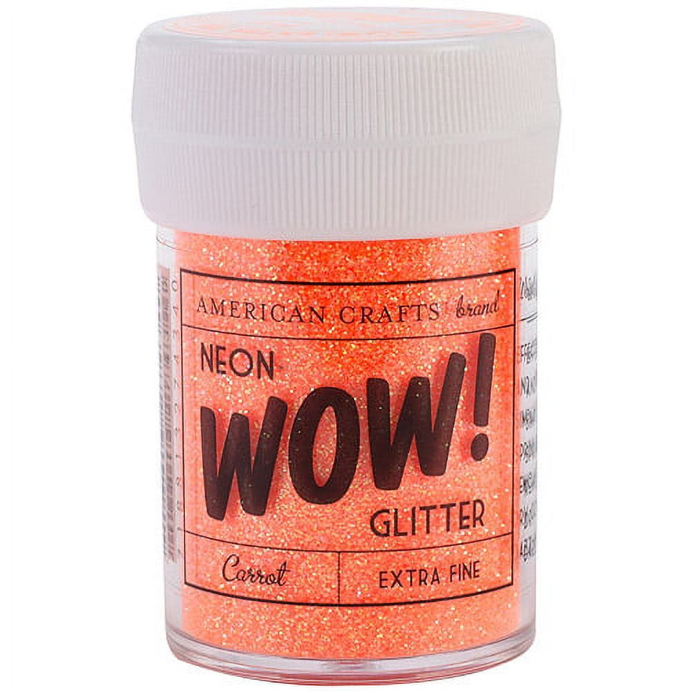 american crafts glitter- neon - carrot - Walmart.com