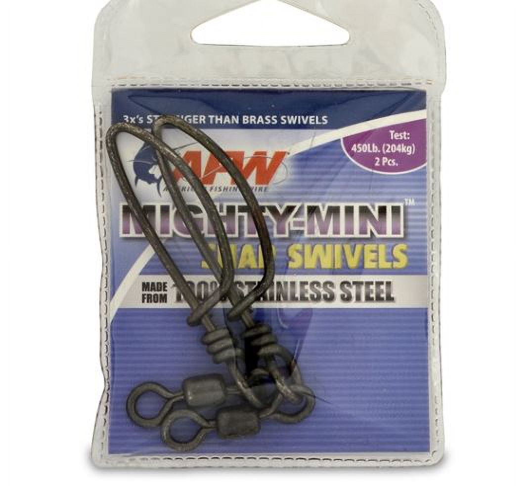 american fishing wire mighty mini snap swivels (100-percent stainless ...