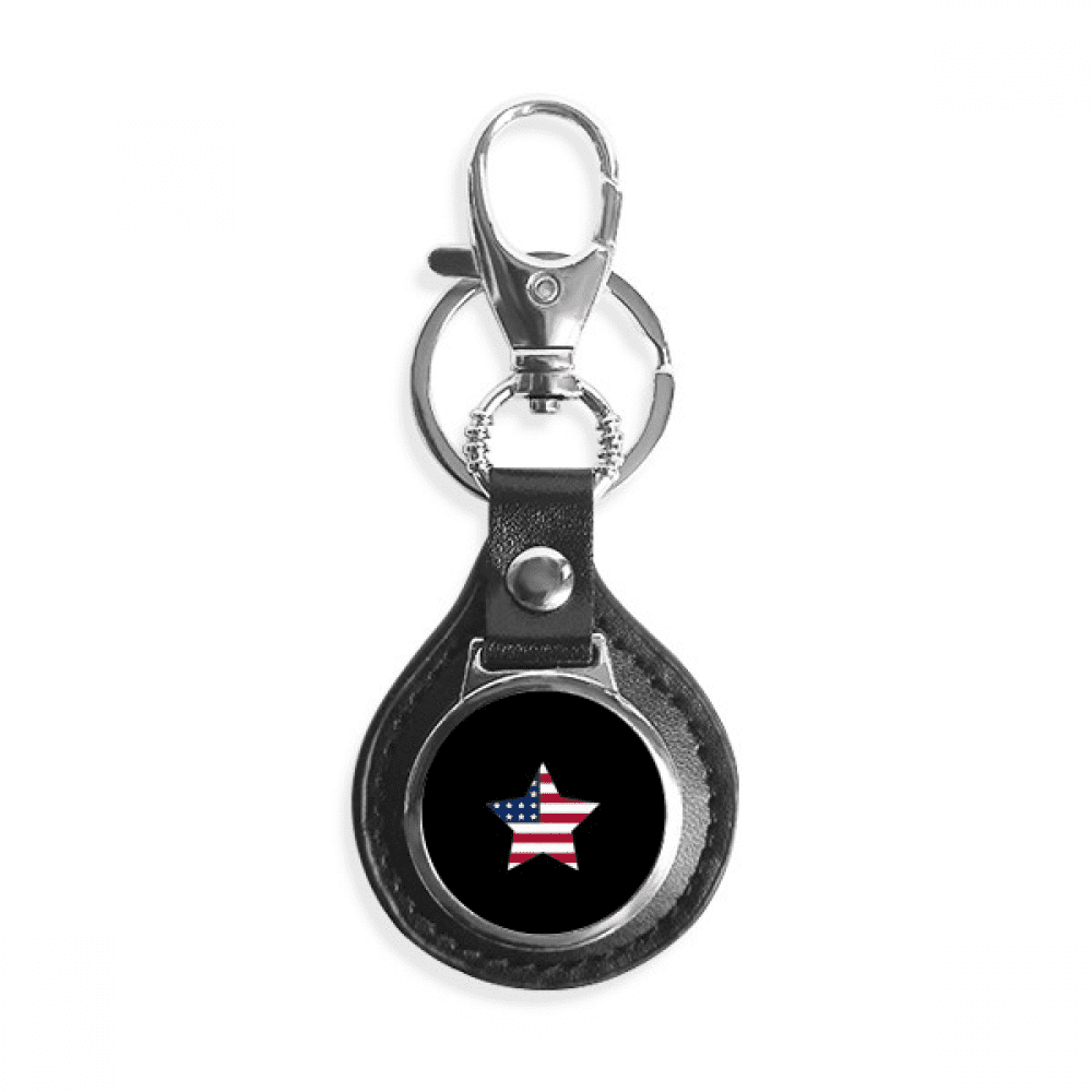 american pentagram flag star key link chain keyholder finder hook metal ...