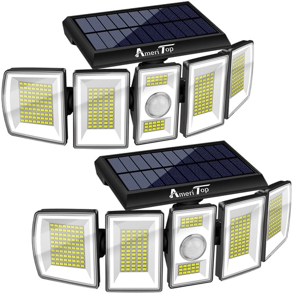 AmeriTop Outdoor Solar Lights - 300 LED, Motion Sensor, Waterproof ...