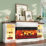 Amerlife 60" Farmhouse 3-Sided Fireplace TV Stand for TVs up to 65 ...