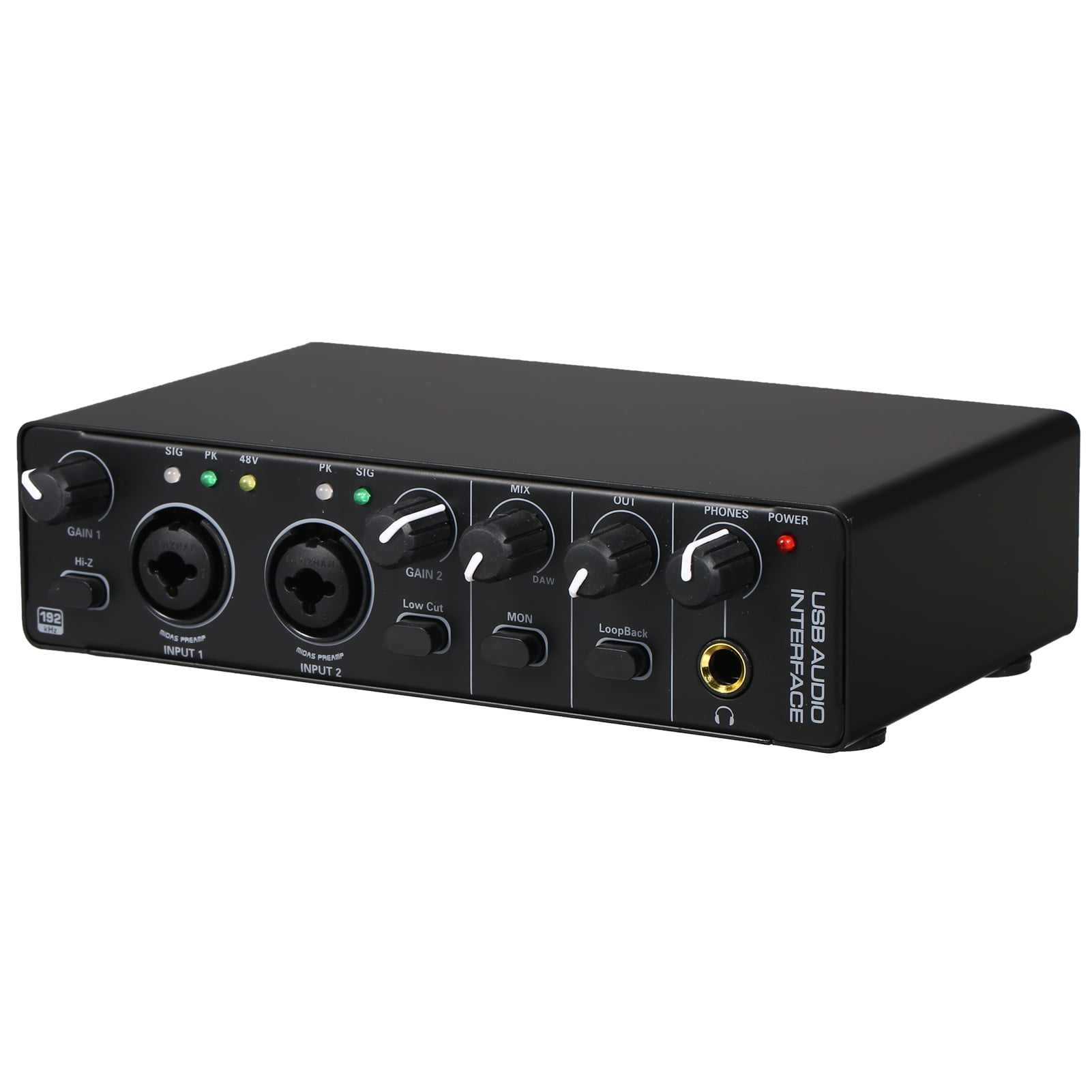 ametoys Sound Card, 2 In 2 Out Audio Interface with Phantom - Perfect ...