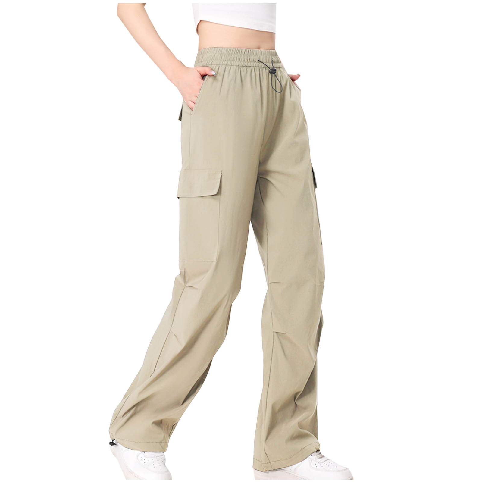amkenre Cargo Pants Womens Trousers Athletic Active Elastic Waist ...