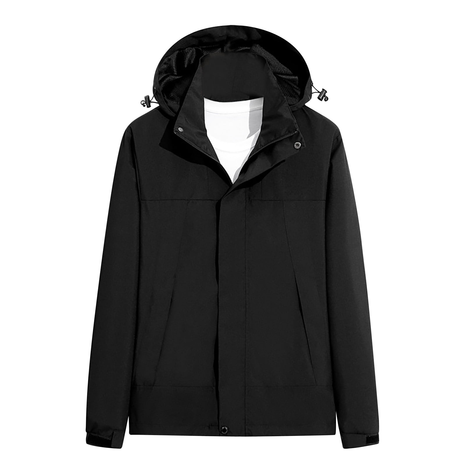 amkenre Rain Coats for Women Plain Color Long Sleeve Breathable ...