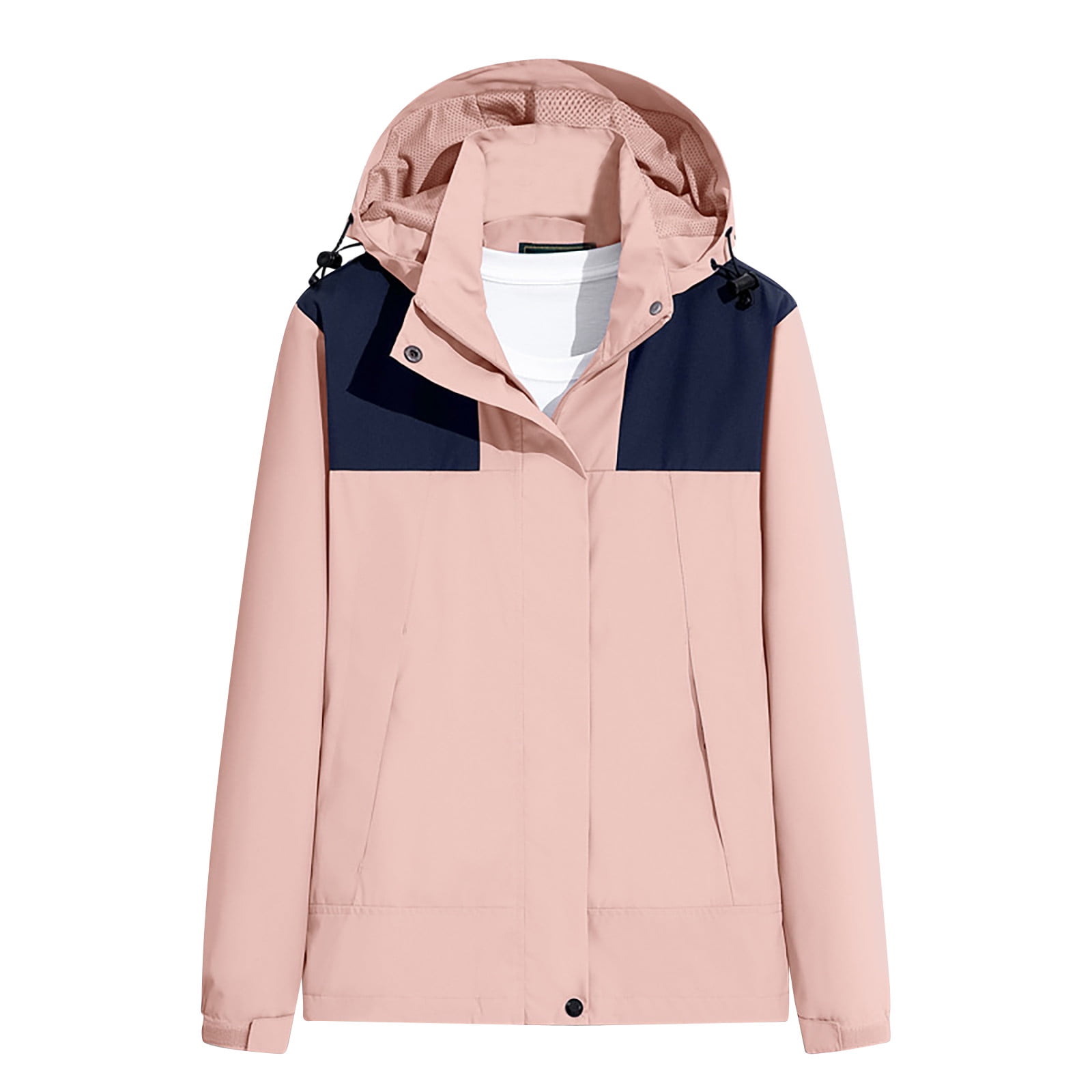 amkenre Rain Coats for Women Plain Color Long Sleeve Breathable ...