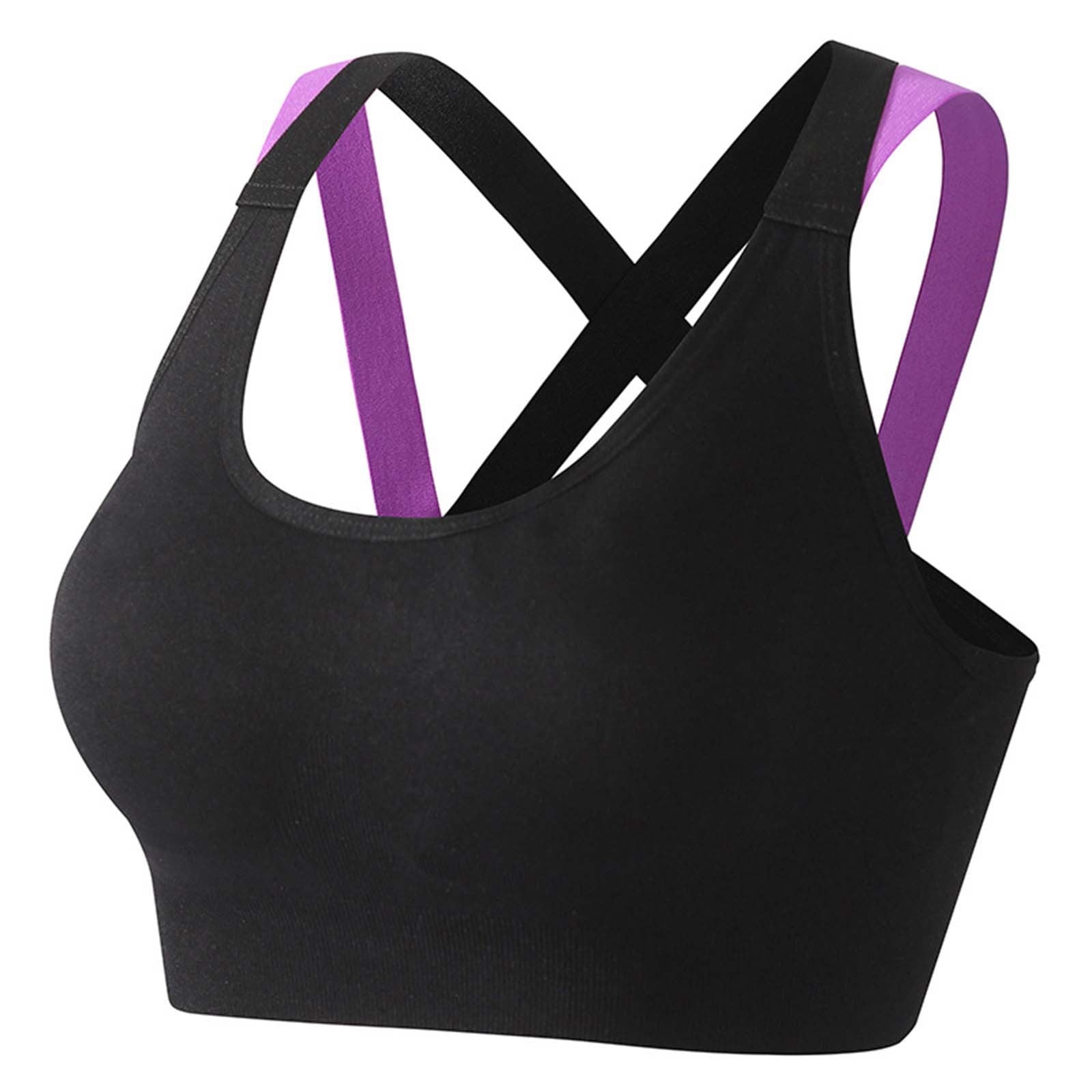 amkenre Sports Bras Women Anti-Shock Gathering Yoga Vest Outside Wear ...