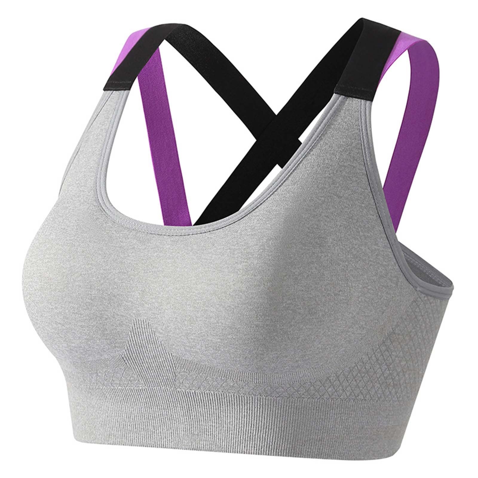 amkenre Sports Bras Women Anti-Shock Gathering Yoga Vest Outside Wear ...