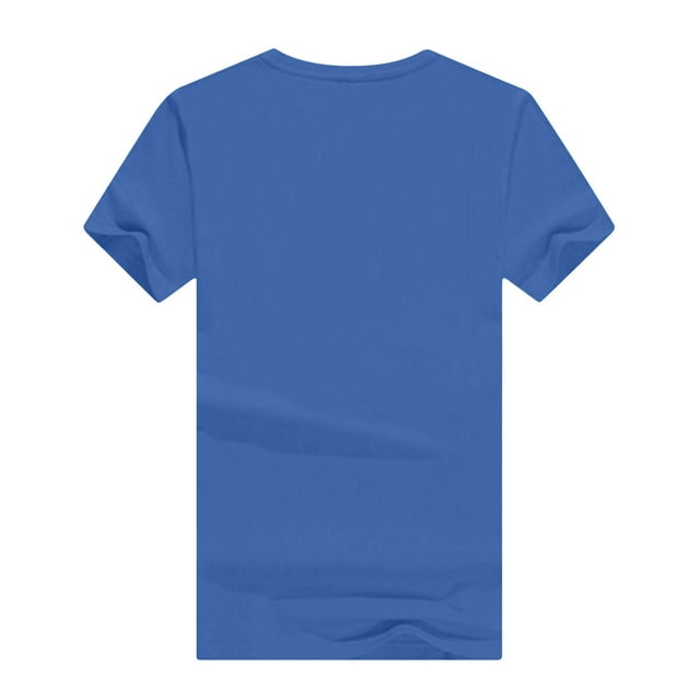 Amkenre Summer Tops For Women 2024 Short Sleeve Solid Color Round Neck
