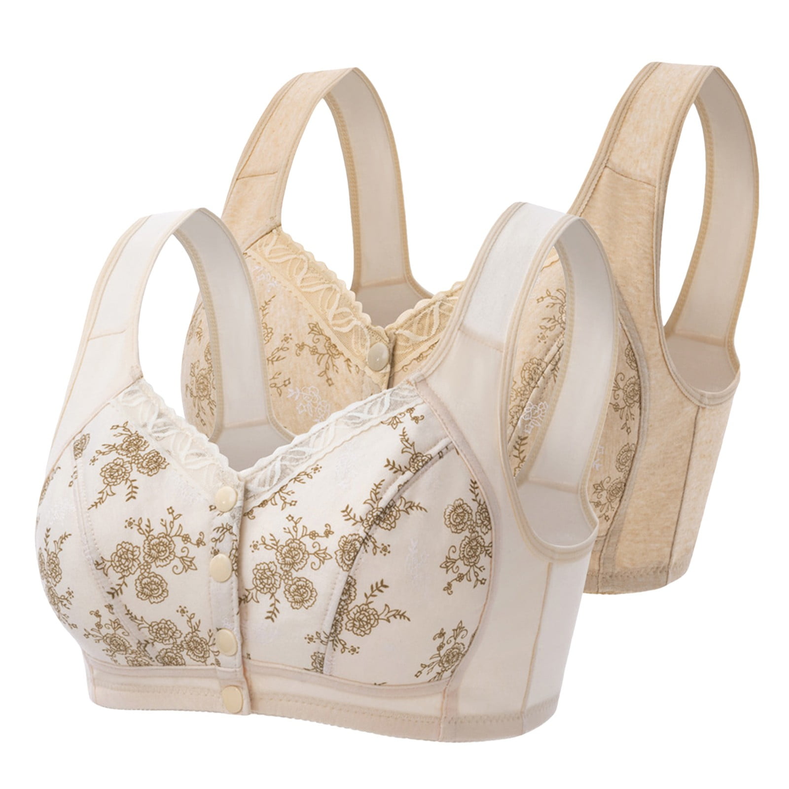 amkenre Womens Bras Lace High Support Solid No Steel Rings Brassiere ...