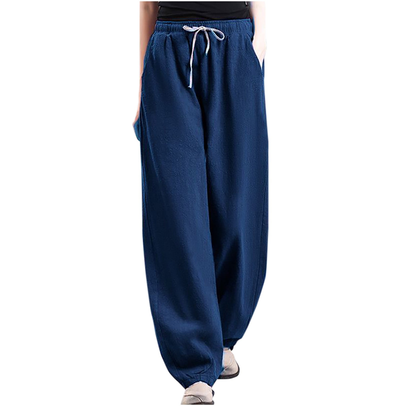 amkenre Womens Summer Pants Women's Fashionable Loose Fitting Casual ...