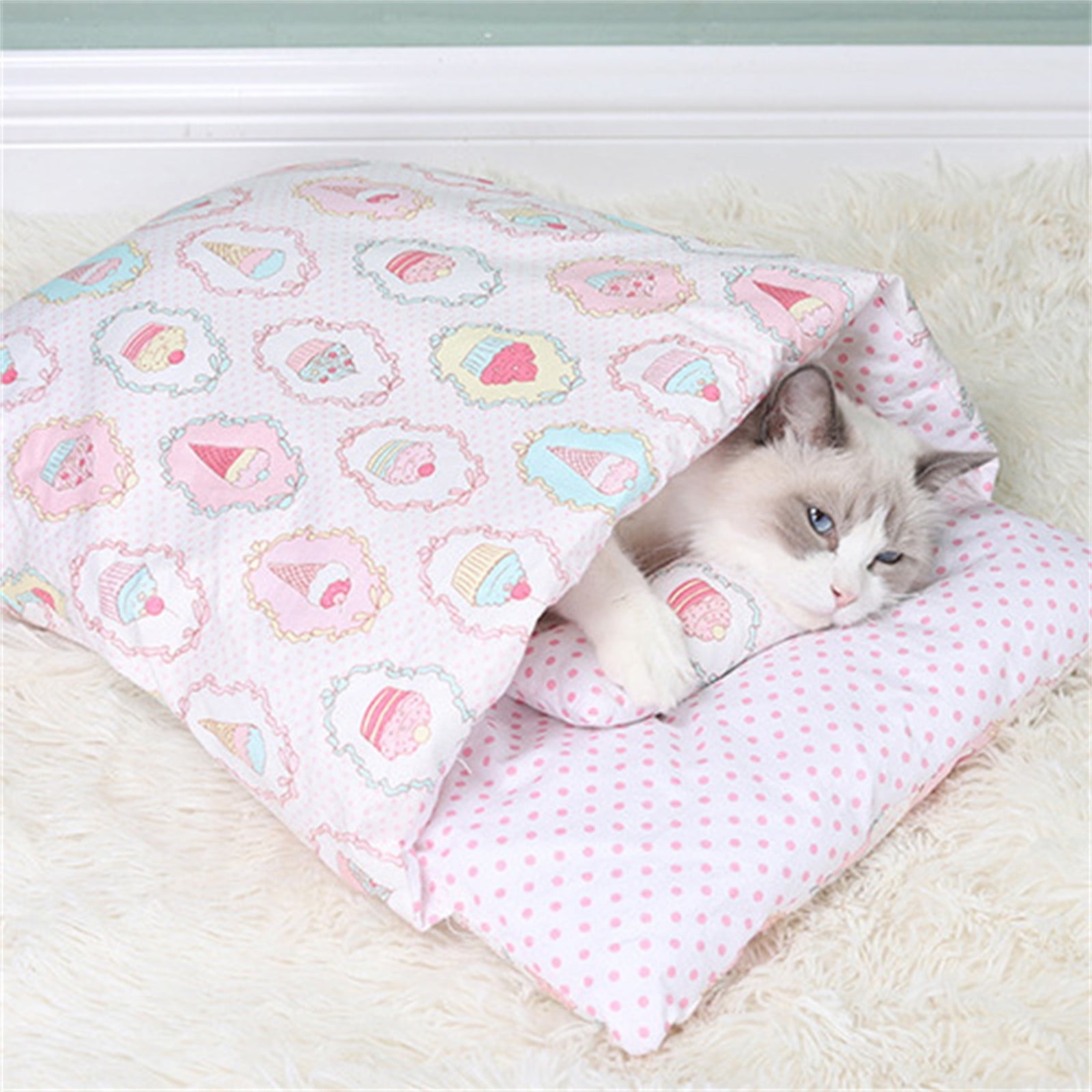 amlbb Cat Beds Soft Plush, Round Self-Warming, Removable, Indoor ...