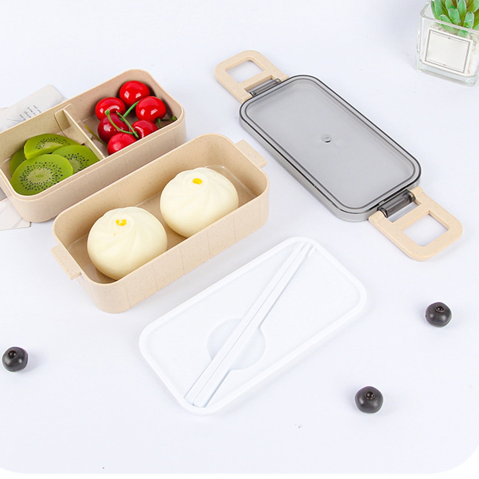 amlbb Lunch Box 2 Stackable Bento Lunch Containers for Adults Modern ...