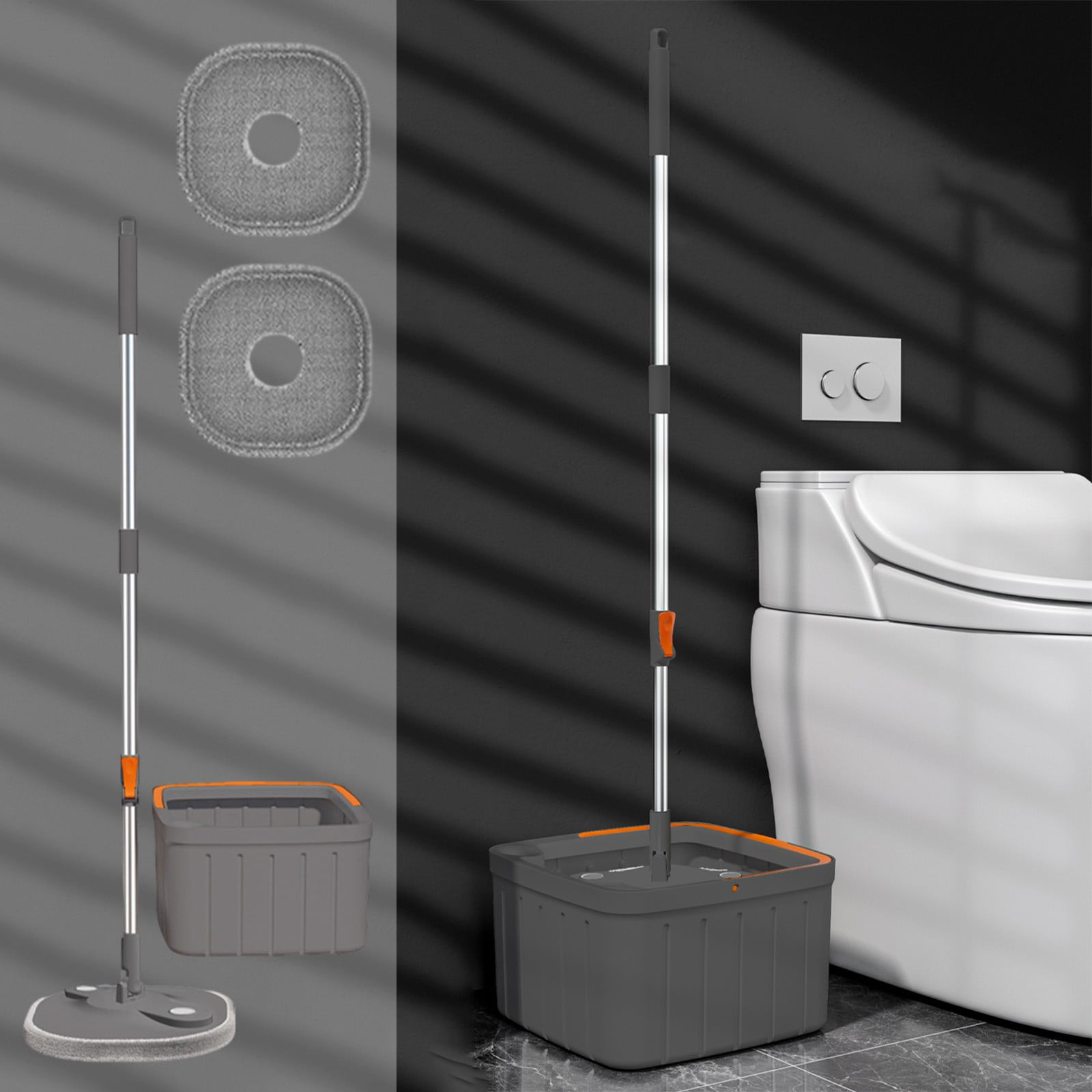 amlbb Mops for Floor Cleaning Spin Mop And Bucket With Wringer Set ...