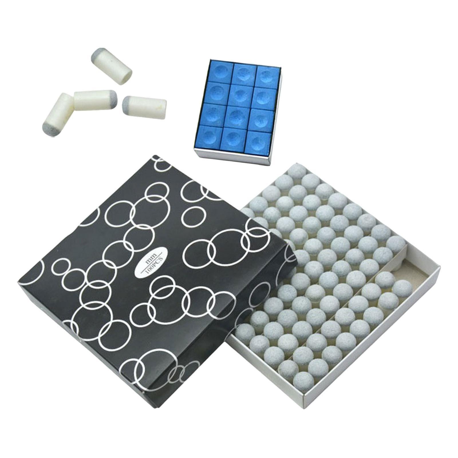 amleso 100 Pieces Slip on Pool Cue Tips Pool Stick Tips Billiard ...