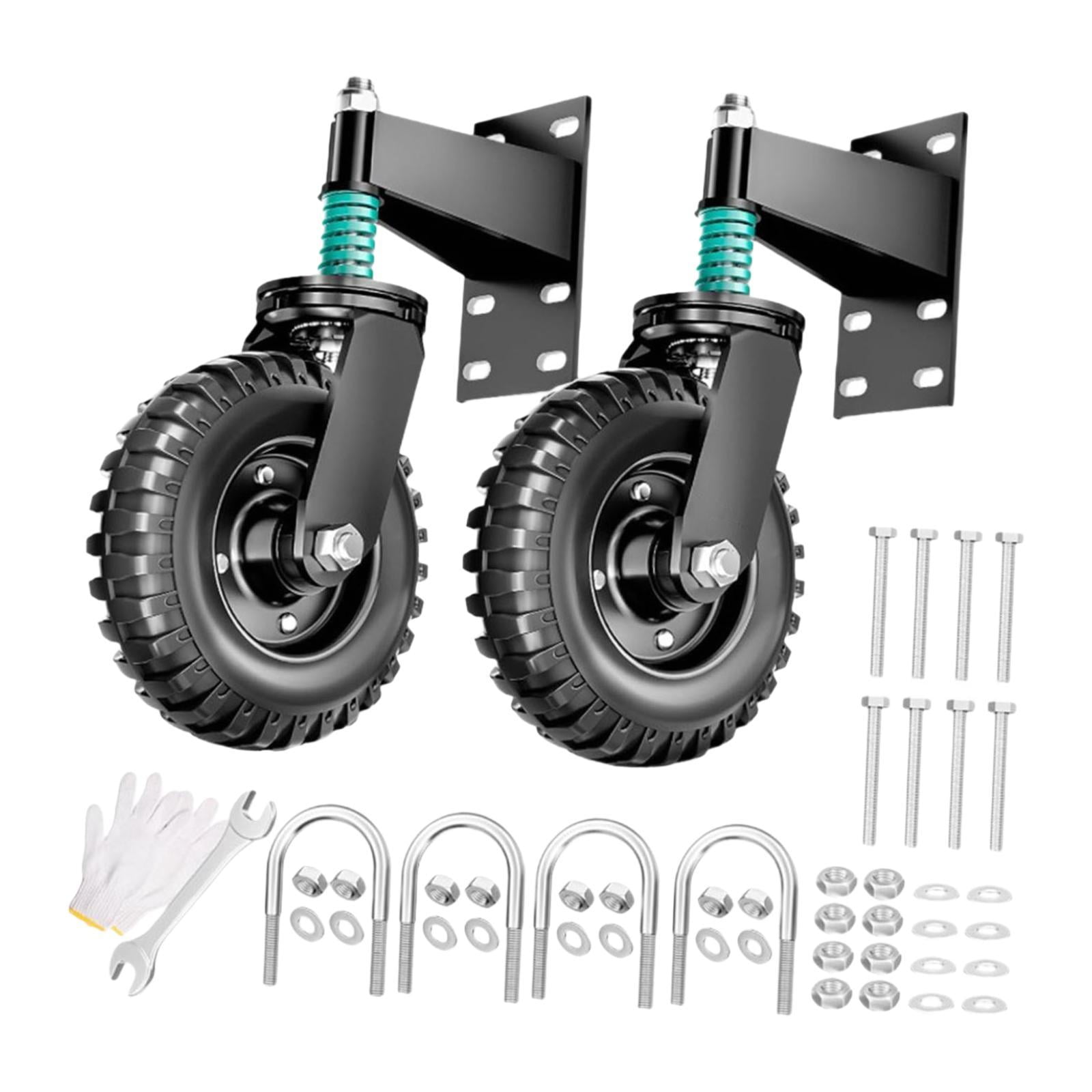 amleso 2 Pieces 8 inch Gate Wheels 360 Degree Swivel Fence Gate Casters ...
