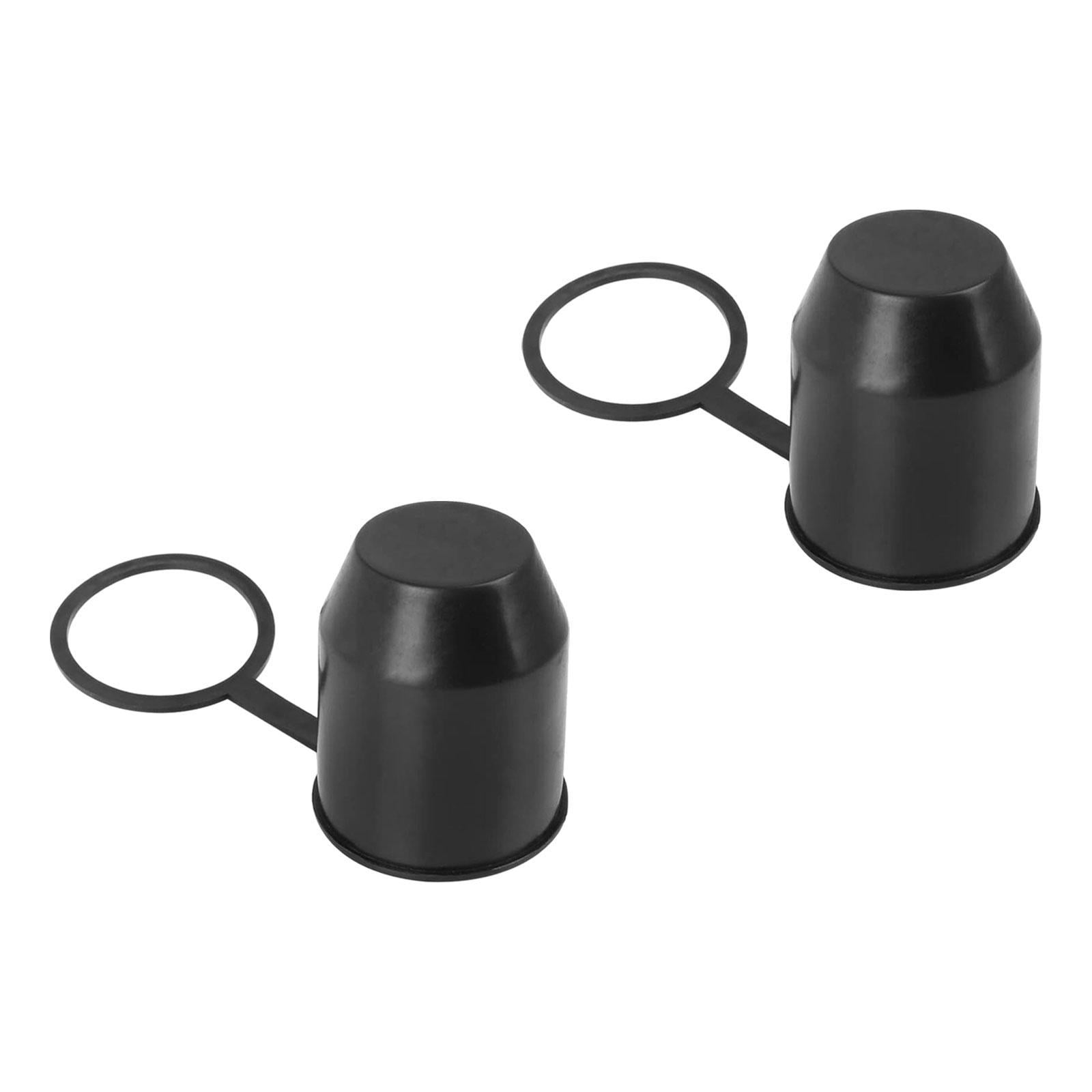 amleso 2Pcs Tow Bar Ball Covers ,2 inch, Accessories Black Trailer ...