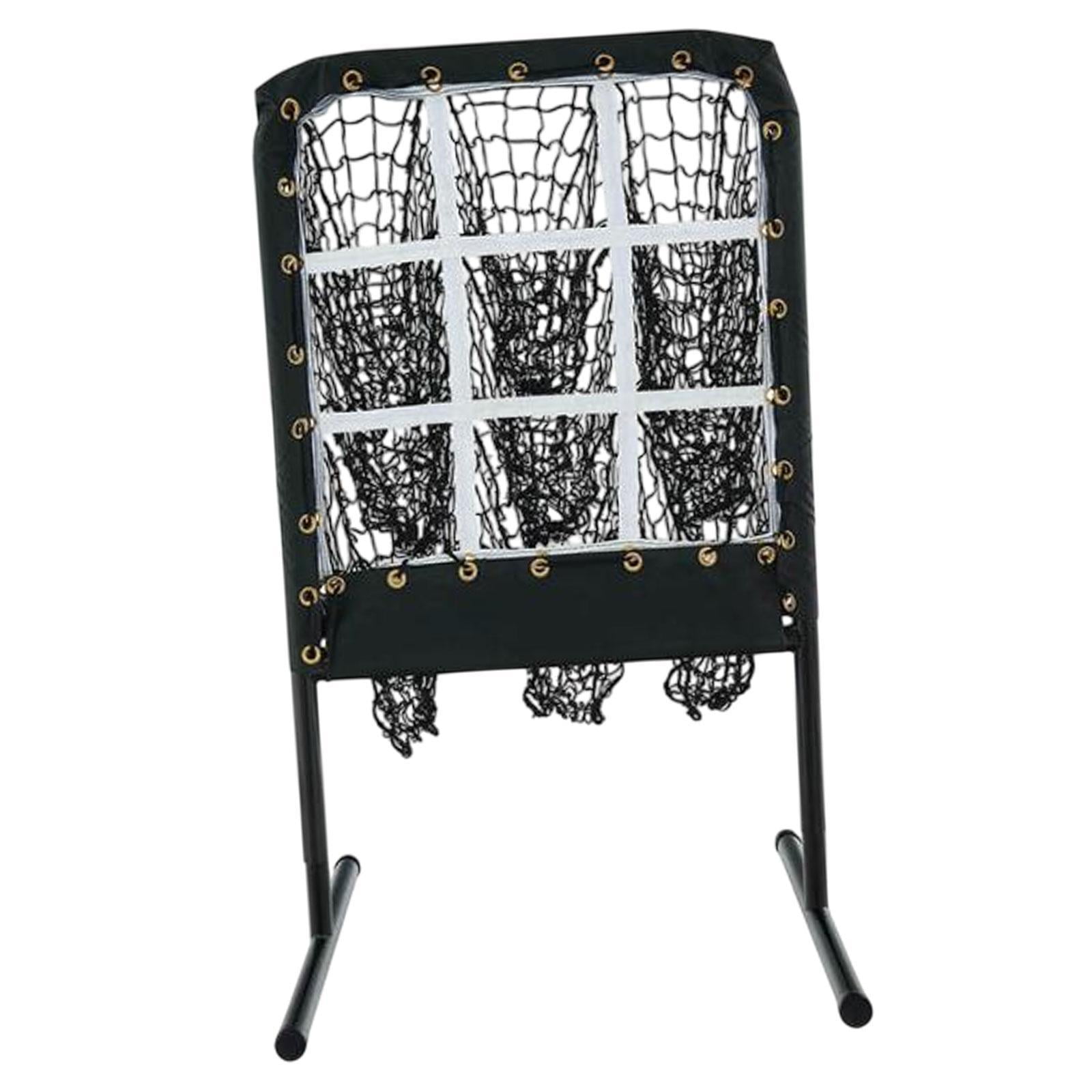 amleso Baseball Net with Target Pockets Metal Frame Height Adjustable ...