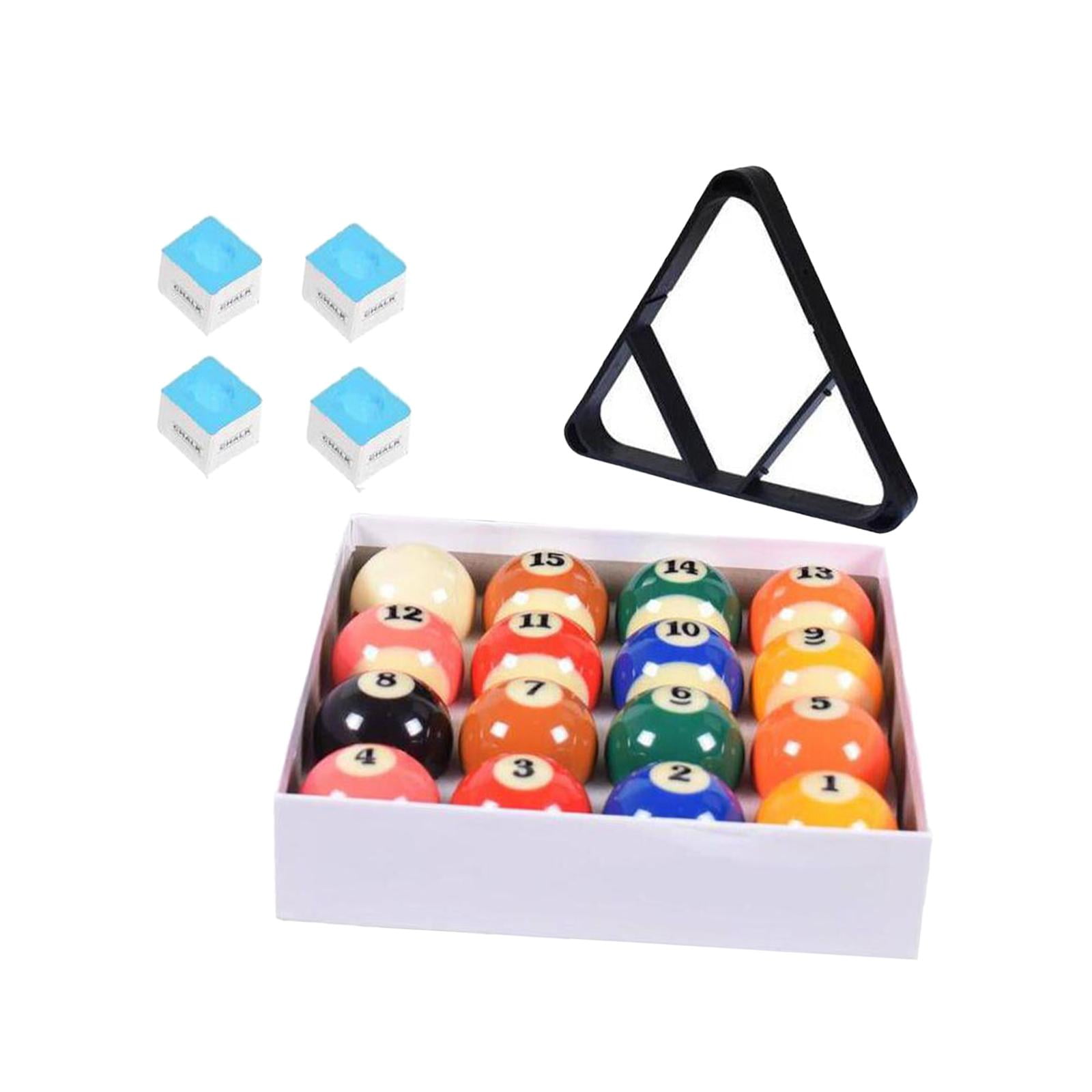 amleso Billiard Table Rack for 16 Balls, Triangular Frame with 4 Chalks ...