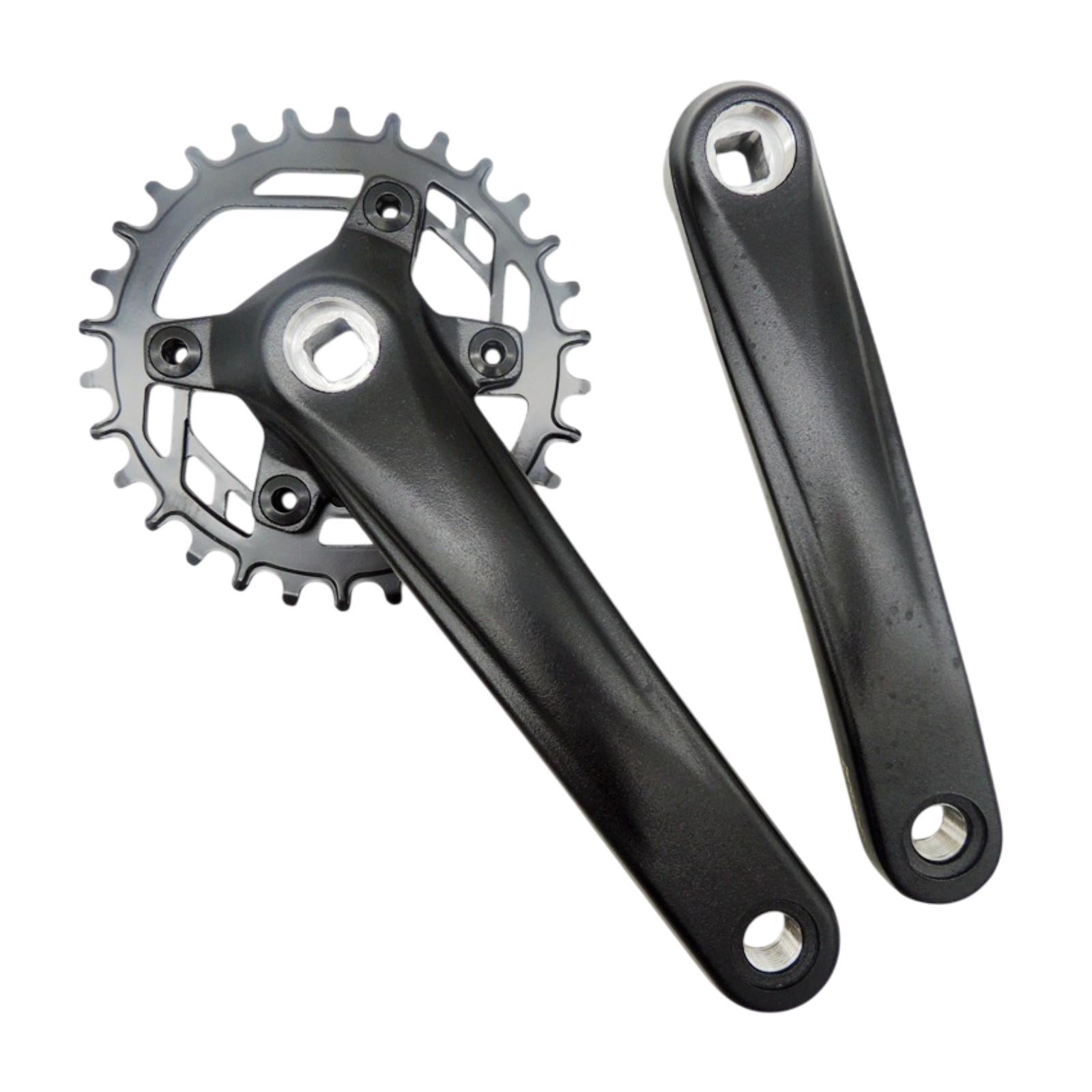 amleso Crankset Square Taper Crankset Chainwheel for Fixed Gear Repair Hole Crank Arm Set 170mm ...