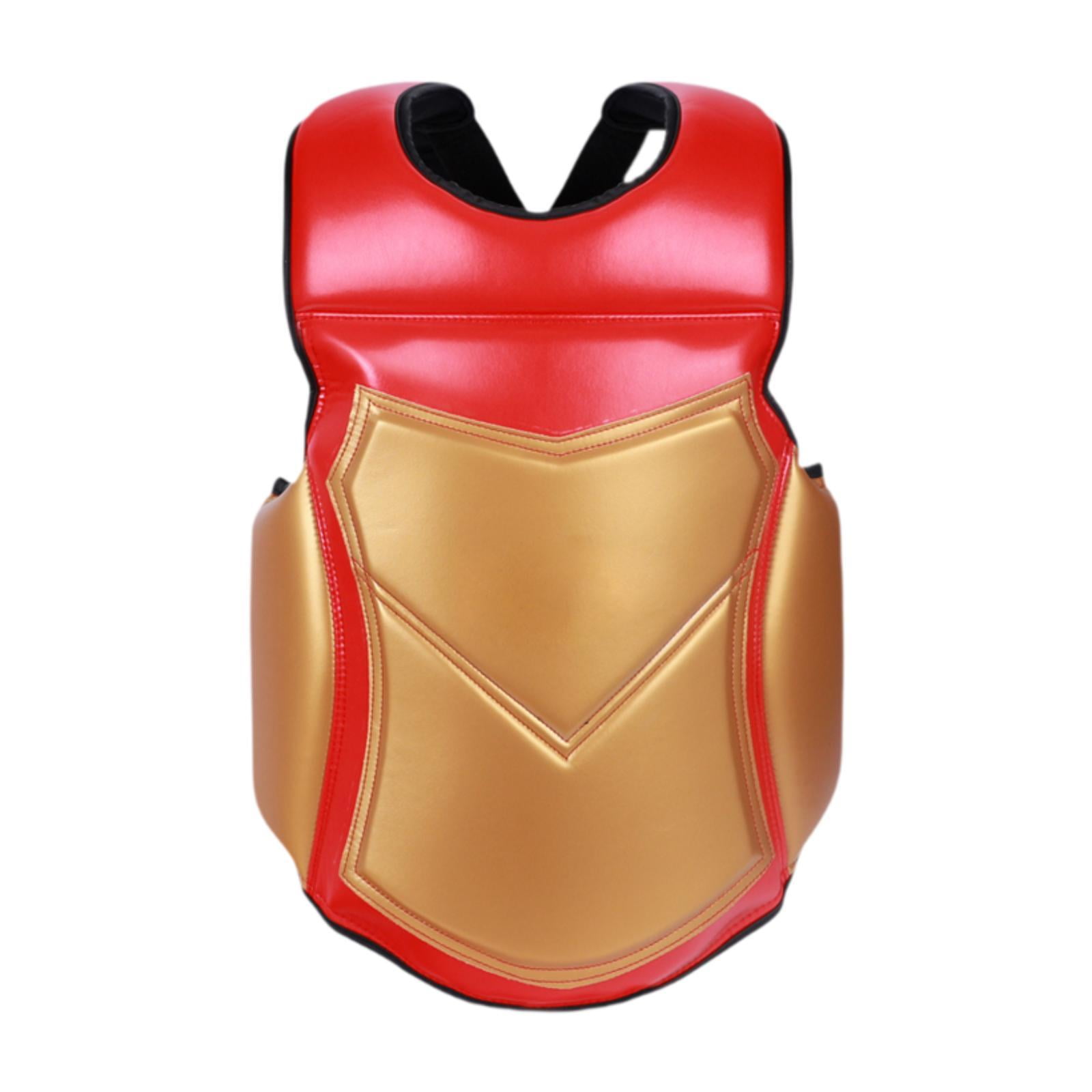 amleso Karate Breast Rib Guard Boxing PU Pressure -Resistant Ergonomic ...