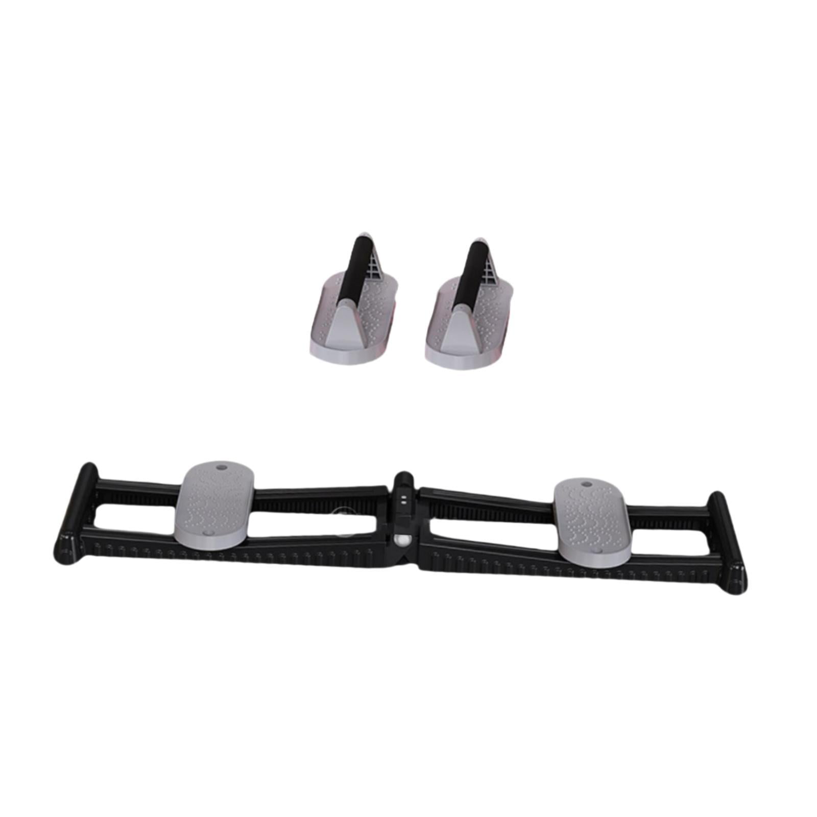 amleso Leg Exercise Equipment with 2 Push up Stands Home Mute Inner Thigh Exerciser Black ...