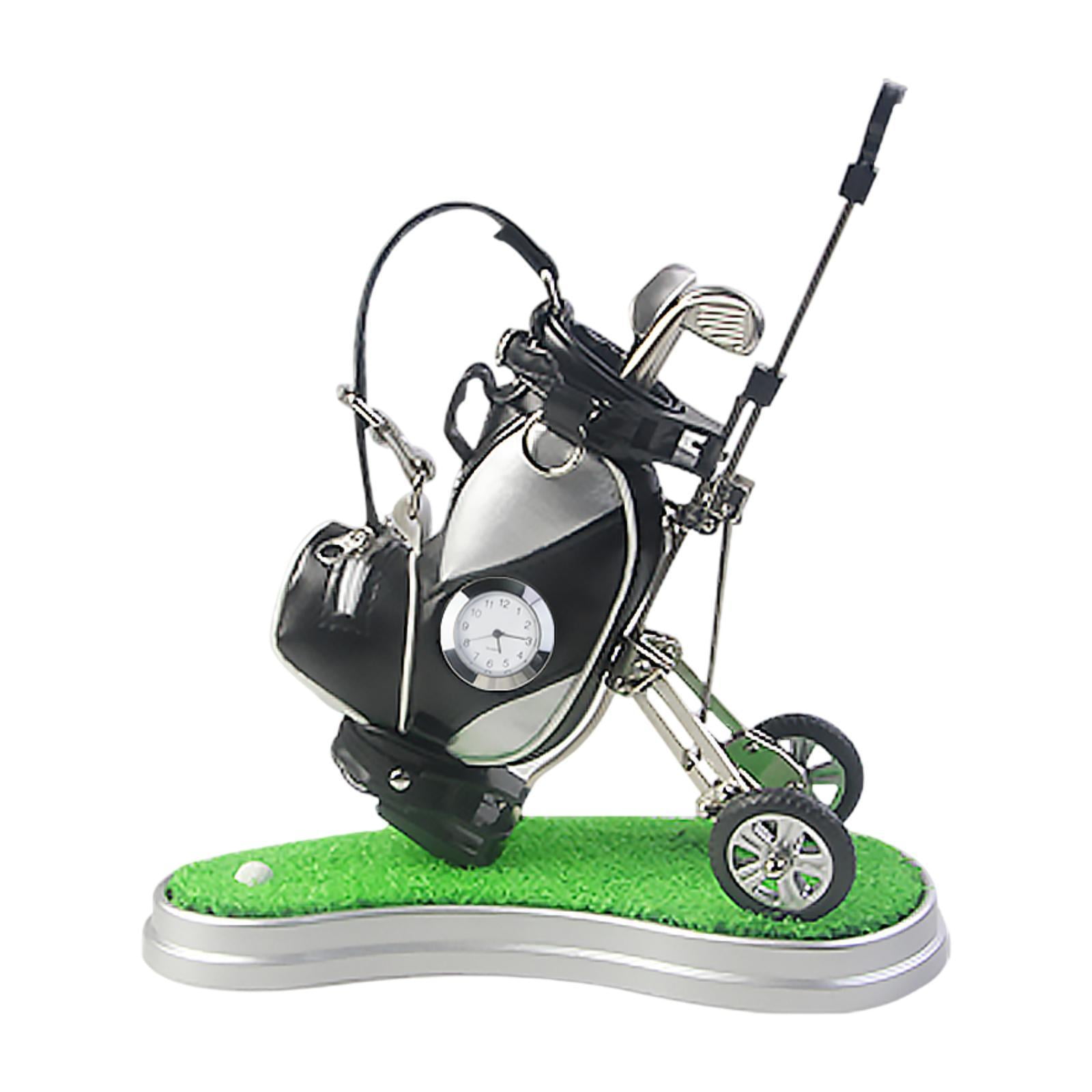 amleso Mini Golf Pen Holder with Cart Golf Desk Toy Storage Golfer Fans ...