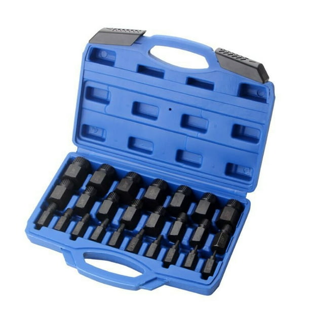 ammoon 25 Piece Screw Extractor Set, Broken Bolt Remover, Spiral and ...