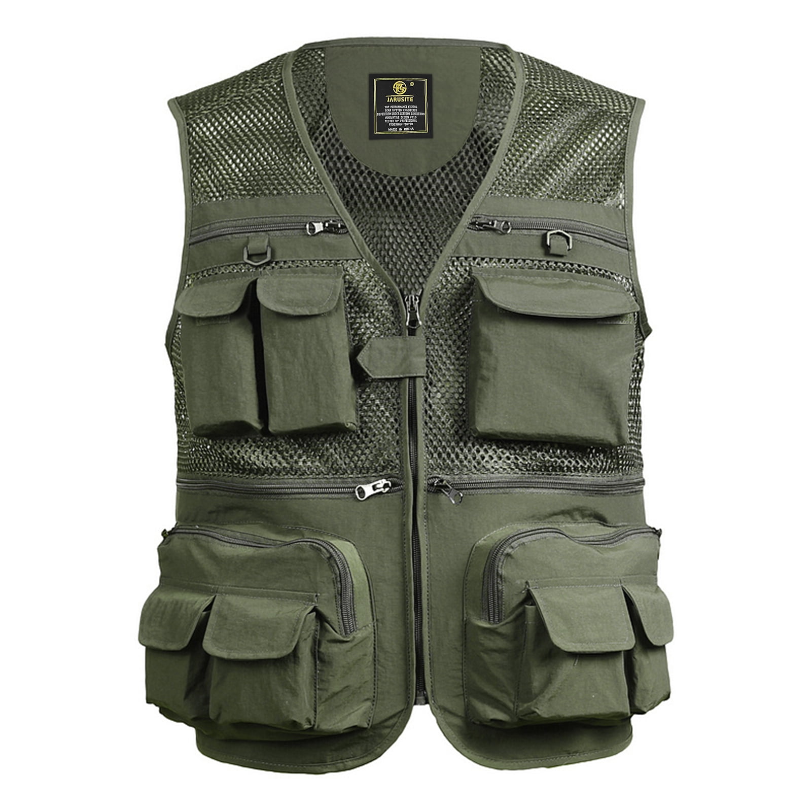 ammoon Fishing Vest, Breathable Polyester Vest with Multiple Zipper ...