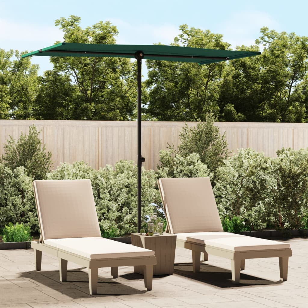 ammoon Green Shade Parasol, Aluminum Pole, 70.9x43.3, Stay Cool ...