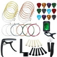 Anself Guitar Accessories Kit: Clip-on Tuner, Strings Set for Acoustic ...