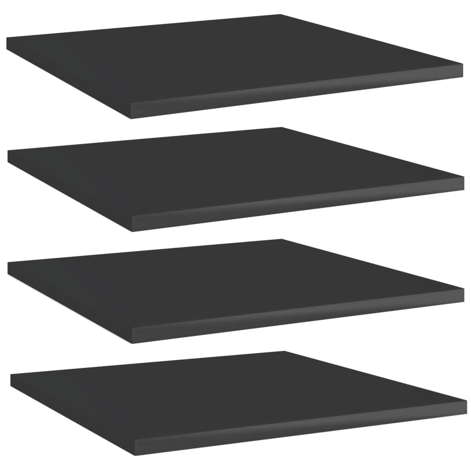 ammoon High Gloss Black Bookshelf Boards Storage Units Organizer ...