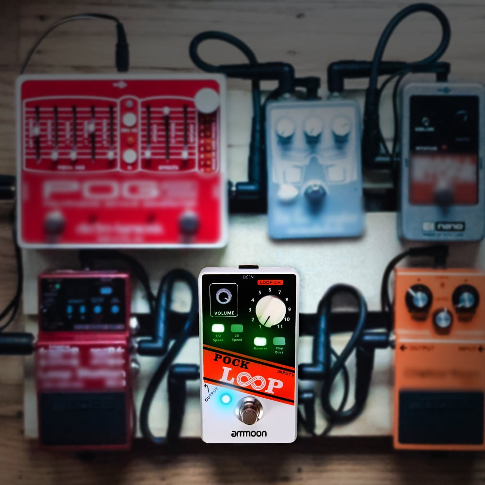 ammoon POCK LOOP Looper Guitar Effect Pedal 11 Loopers Max.330mins ...